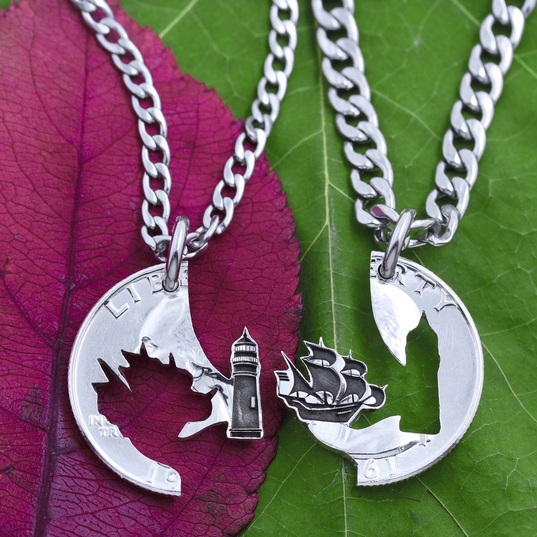 Lighthouse and Ship Couples and Friendship Necklaces, Pirate Ship ...