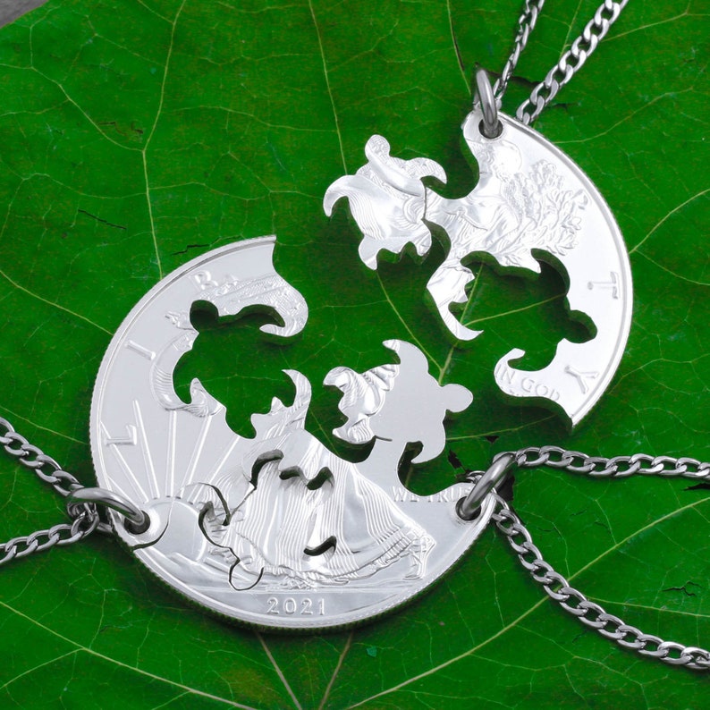 Three Best Friend Turtle Necklaces 3 BFF Gifts Friendship | Etsy