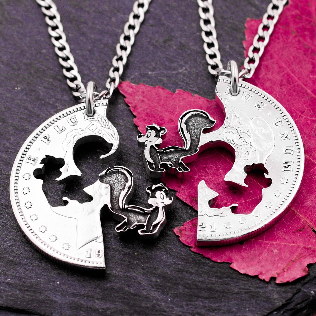 Skunk Necklaces, Stinker and Stinky, Animal Interlocking Set, Best ...