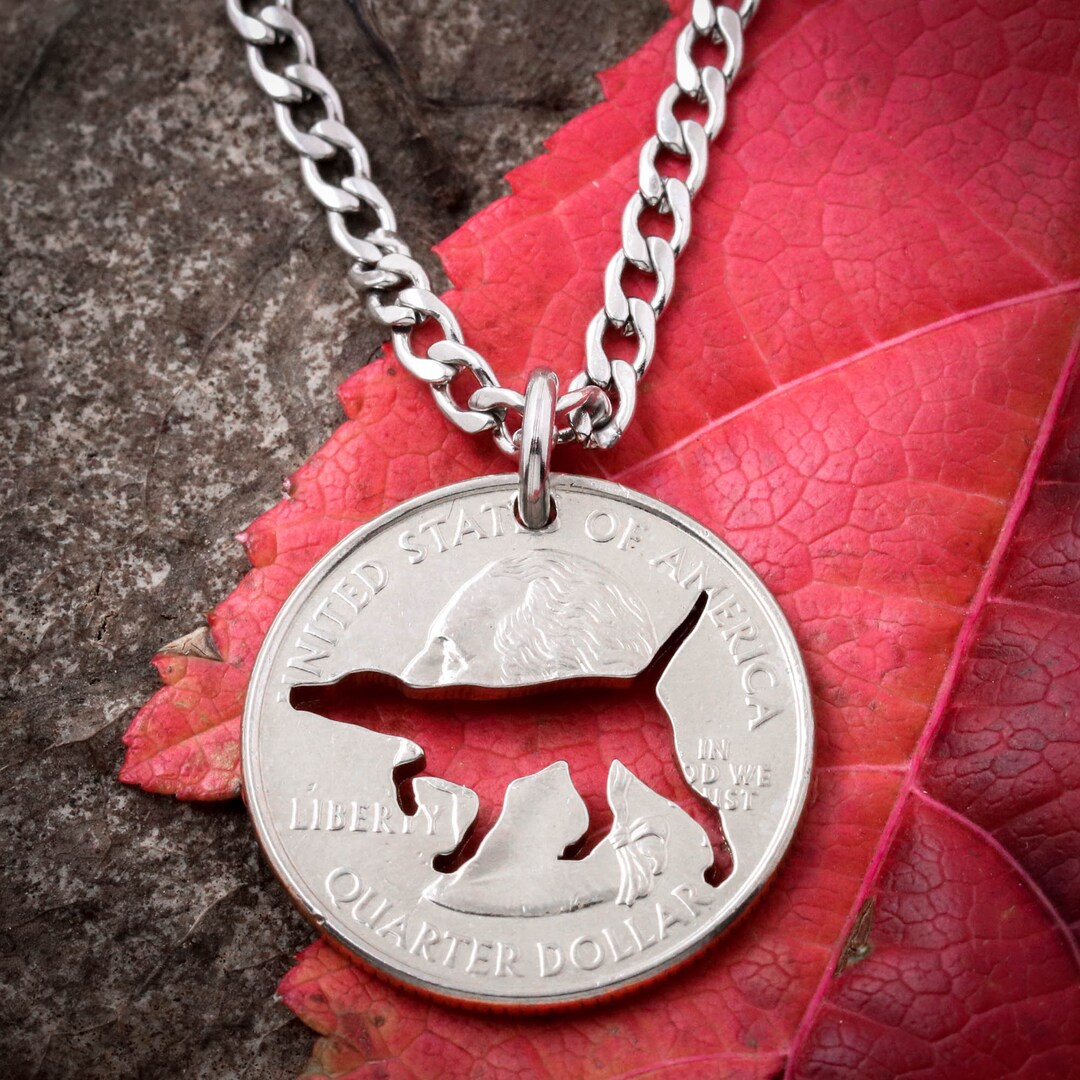 English Pointer Necklace, Dog Jewelry, Hand Cut Coin - Etsy