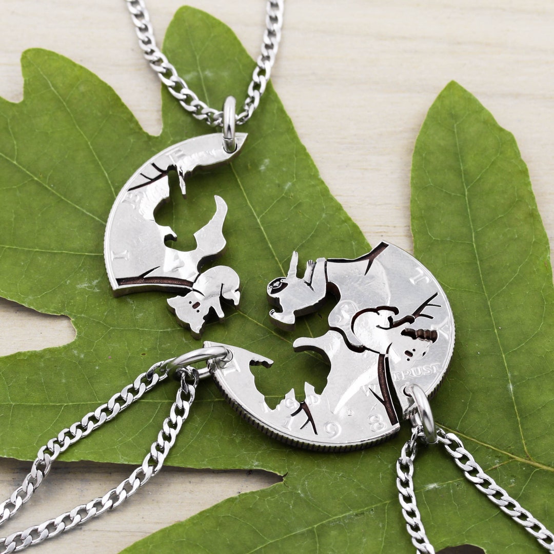 3 Piece Sloth and Koala Necklaces, One Sloth Two Koalas, Best Friends ...