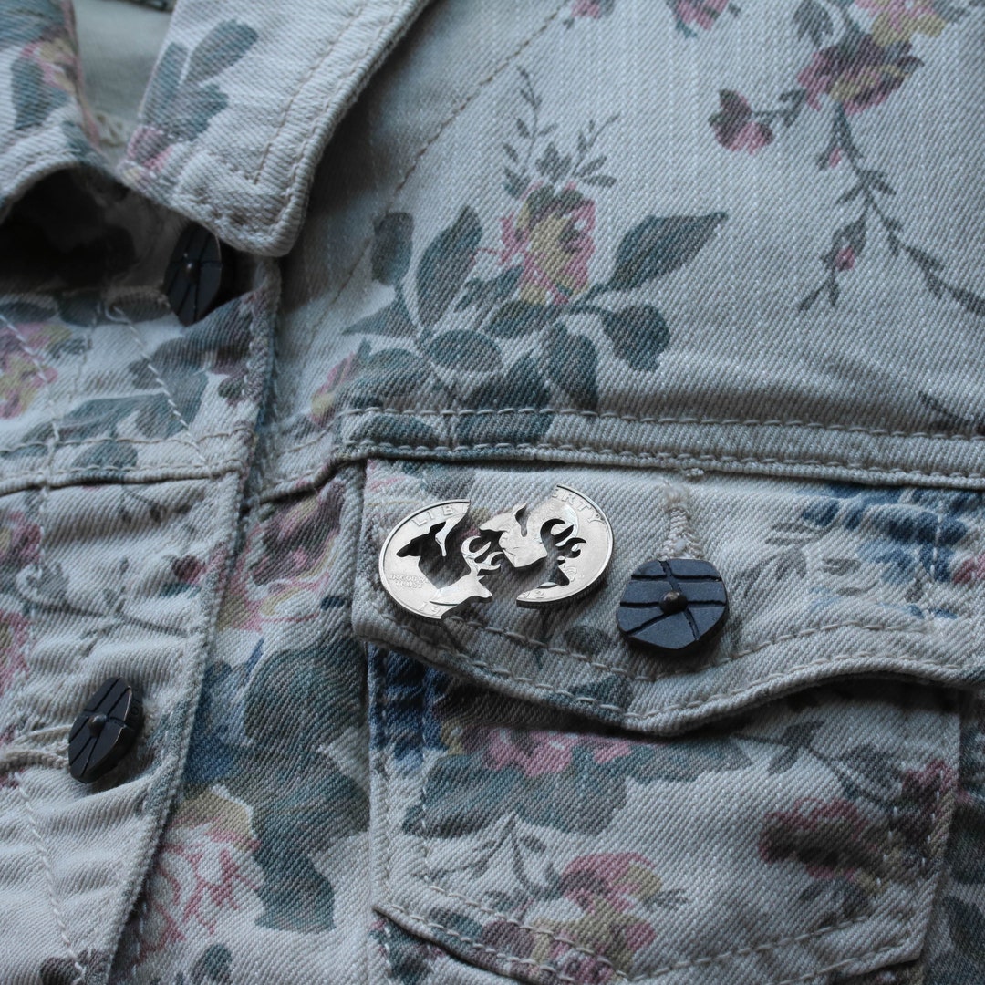 Interlocking Buck and Doe Pins, Backpack Pin, Gifts for Him and Her ...