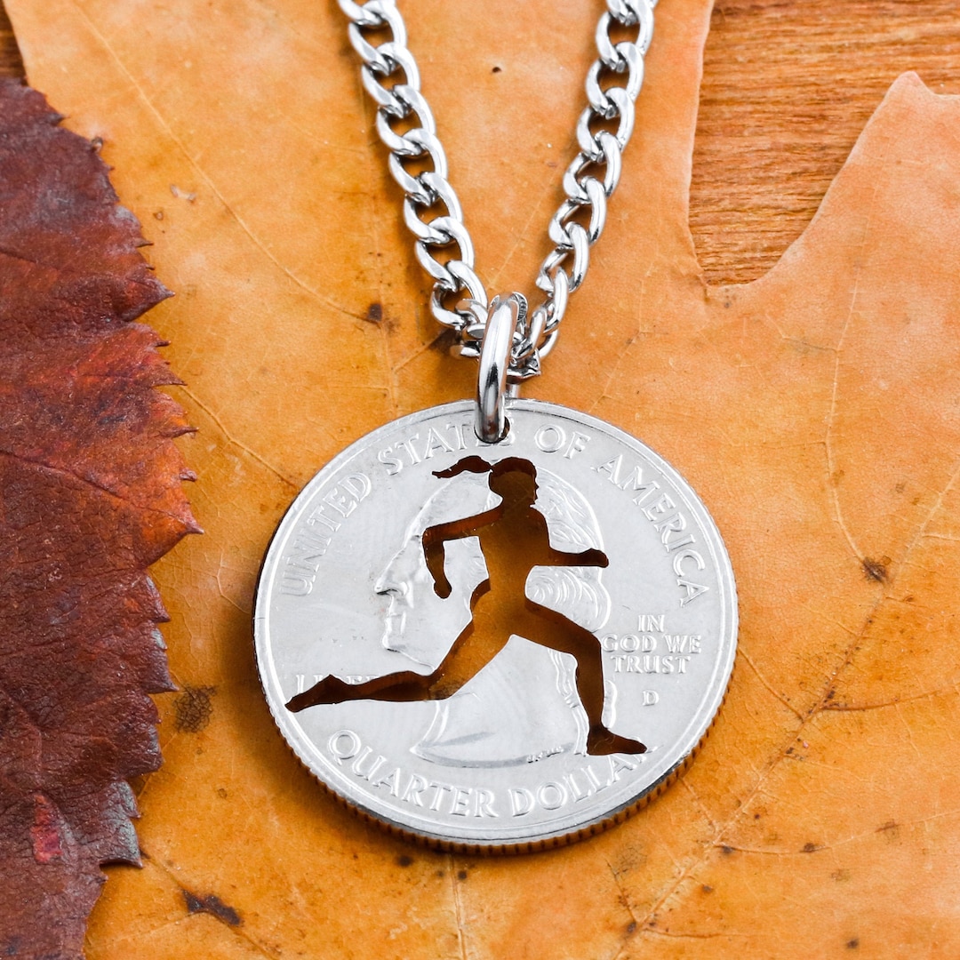 Running Girl Necklace, Track and Field Woman's Jewelry, Sports Gifts ...