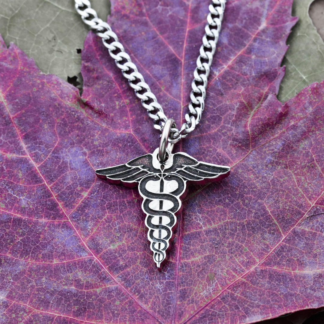 Caduceus Symbol Necklace, Medical Gift, RN Jewelry, Doctors and Nurses ...