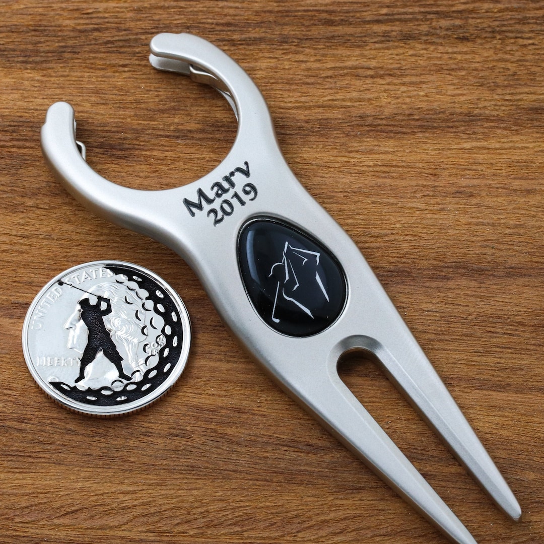 Custom Golf Divot Tool, Name and Date Engraved, Mens Golf Marker ...