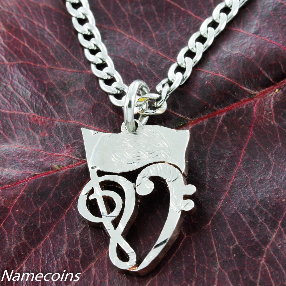 Color Guard Flag Necklace With Bass Clef and Musical Note - Etsy