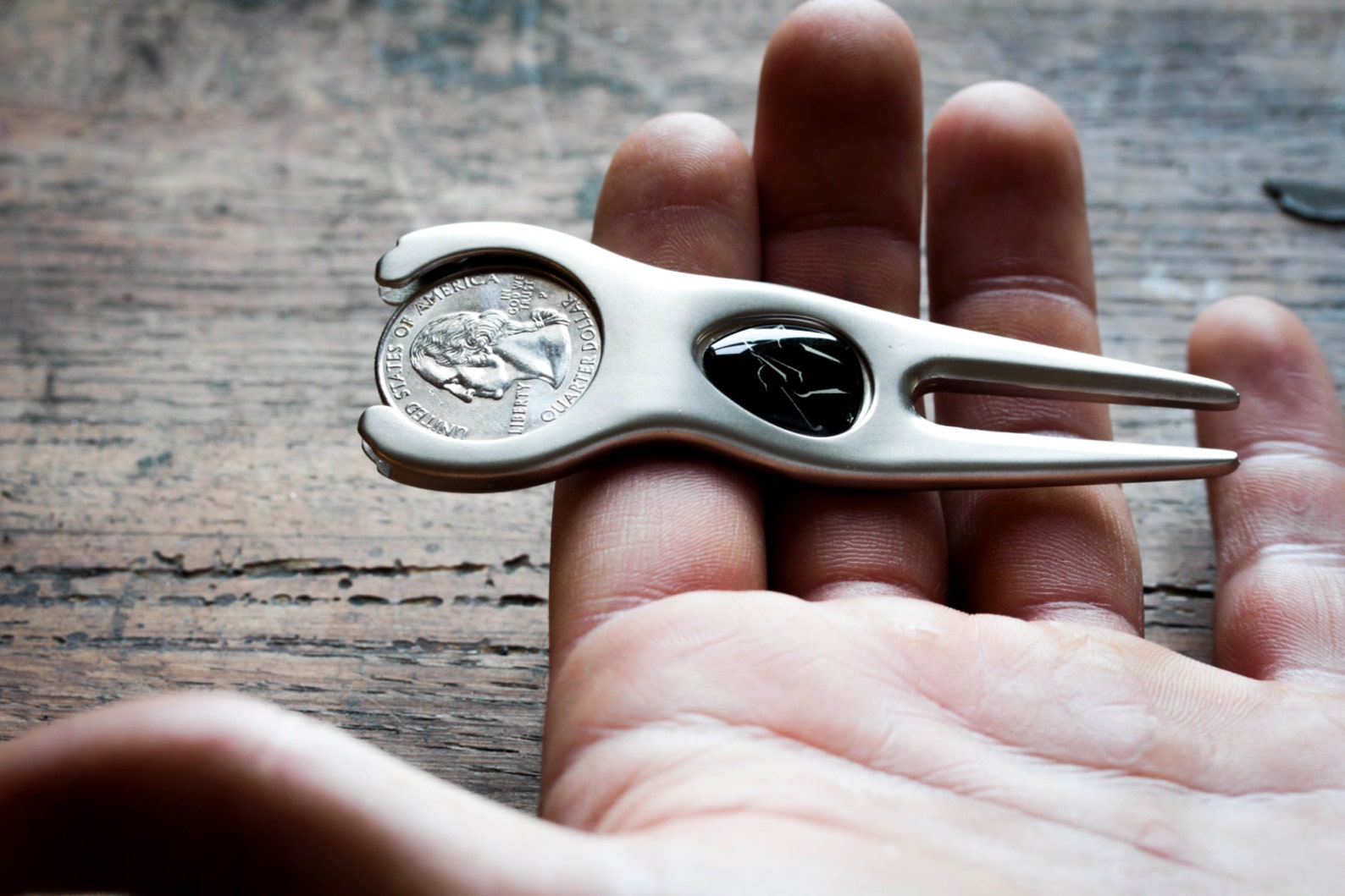 Golf Ball Marker Coin With Initials Engraved Etched Quarter - Etsy