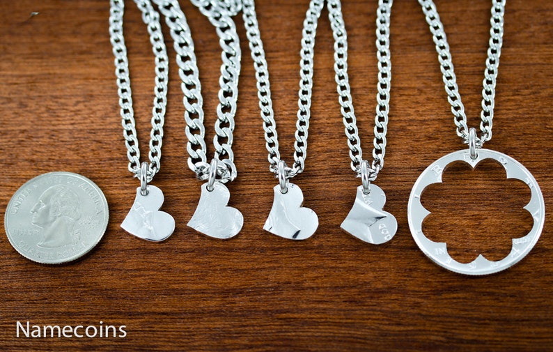 5 Best Friends Necklaces 5 BFF Gifts Heart Puzzle - Etsy