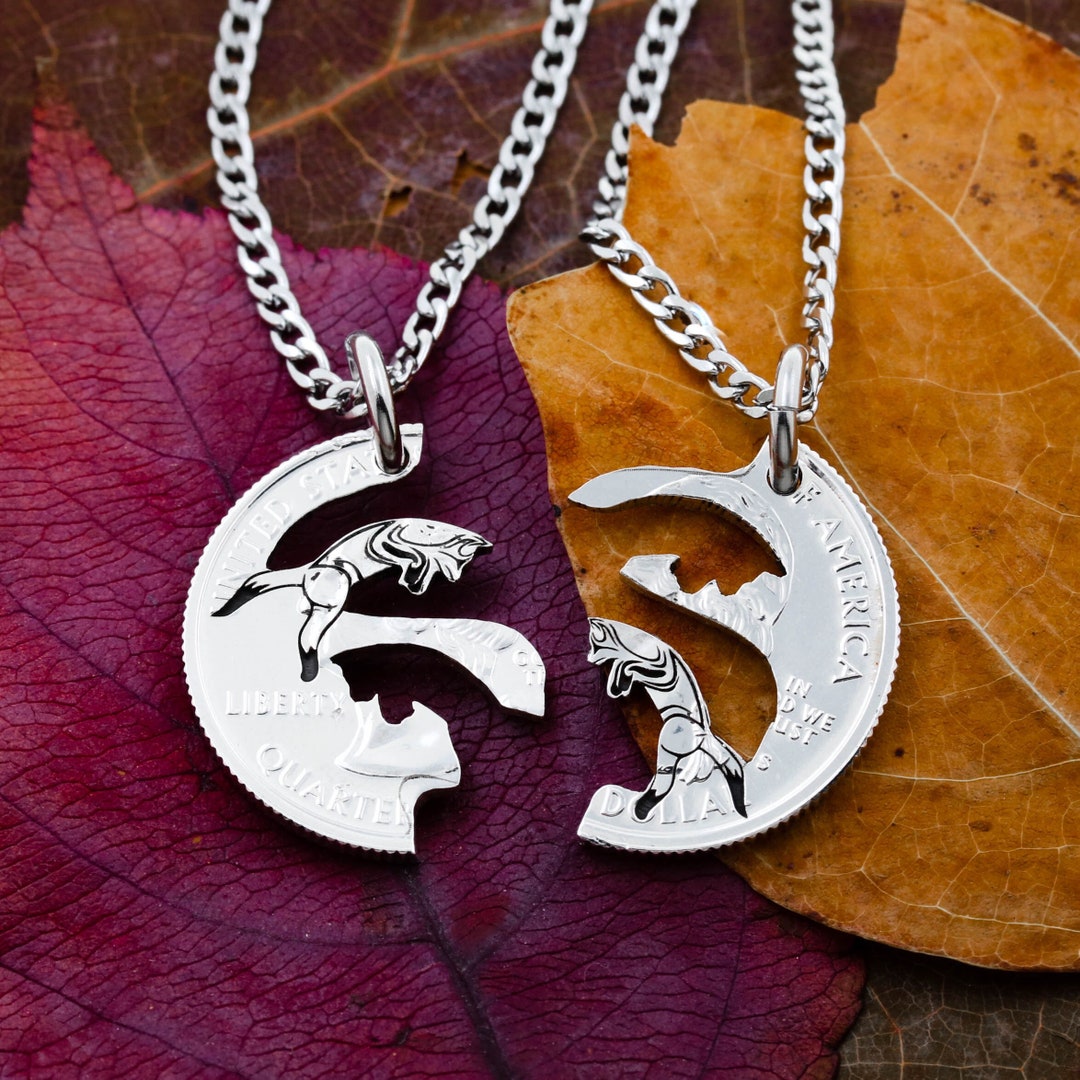 Interlocking Fox Necklaces, Best Friends and Couples Jewelry, Jumping ...