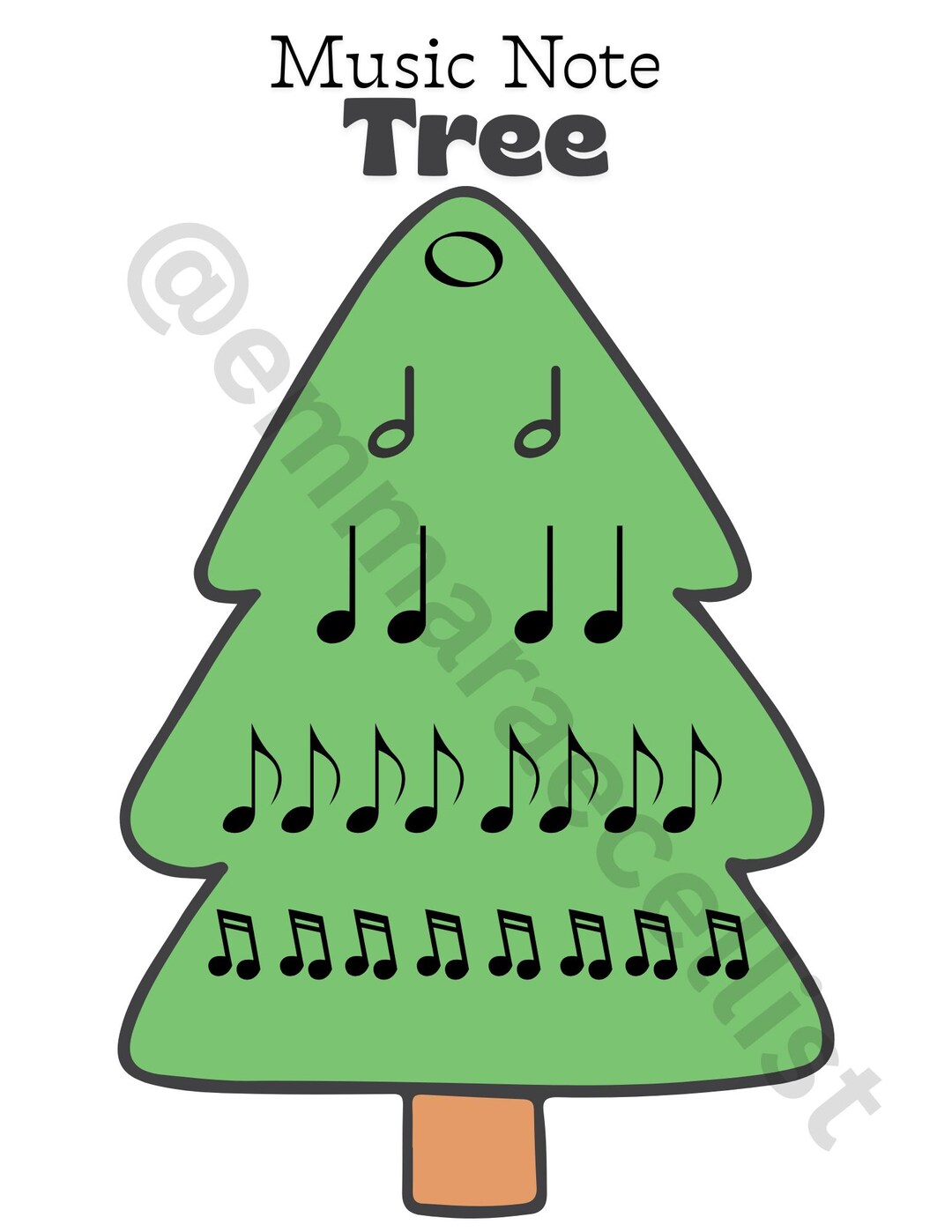 Music Note Tree - PDF Digital Download - Etsy