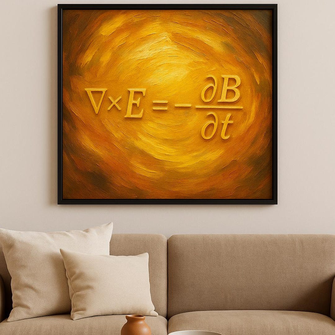 Math Formula Art Print: Maxwell’s Third Equation Wall Art - Etsy