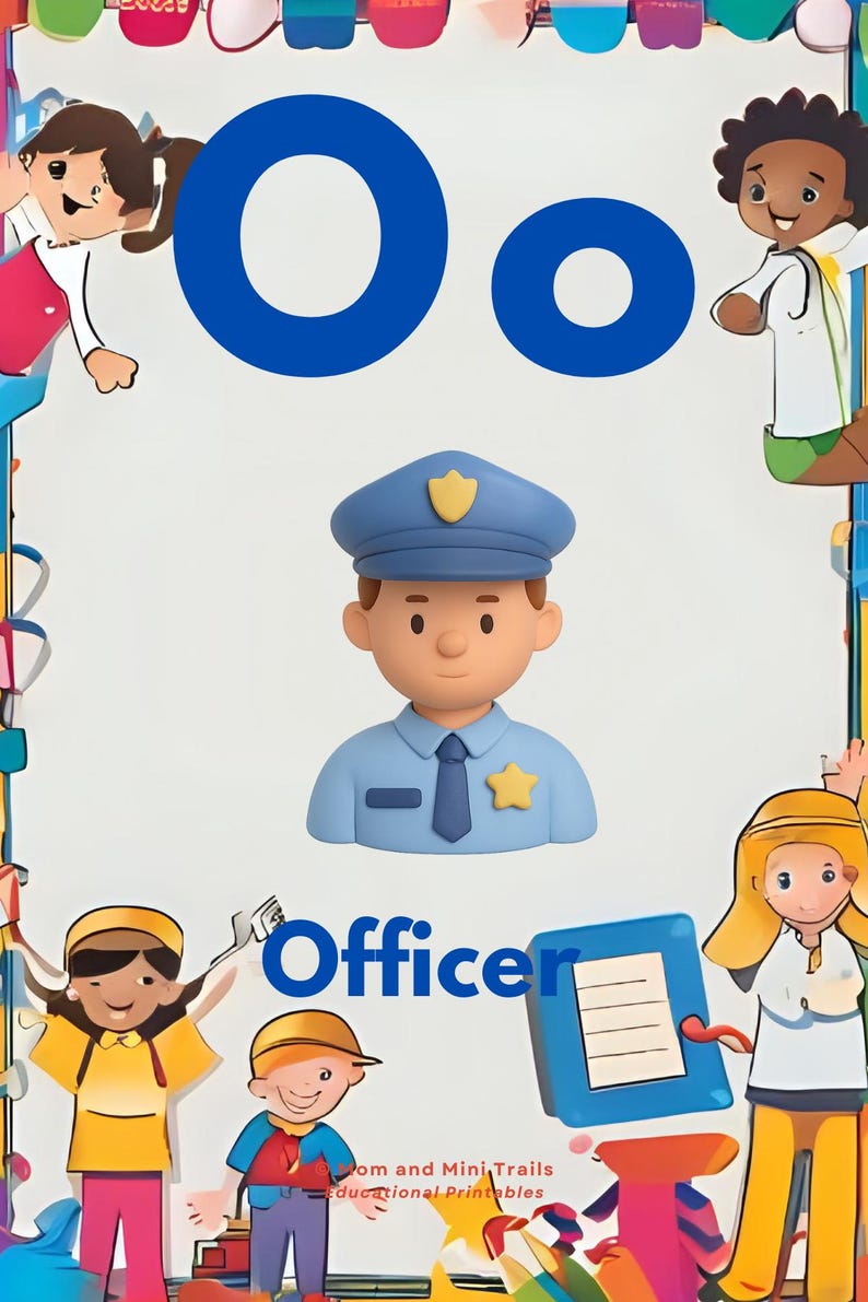 A-Z Professions Alphabet Flashcards | Printable ABC Learning Cards ...