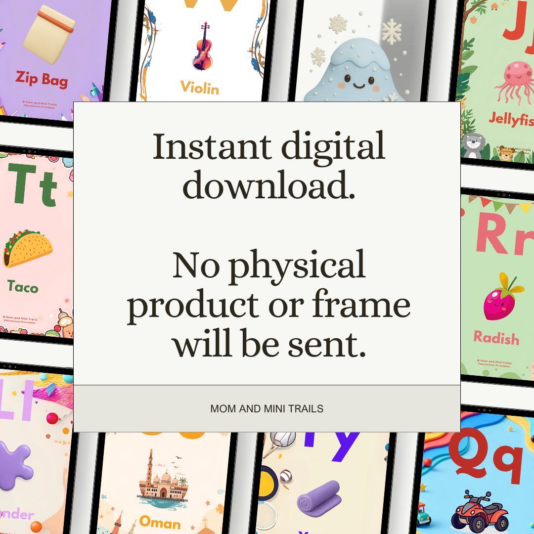 A-Z School Items Alphabet Flashcards | Printable ABC Learning Cards ...