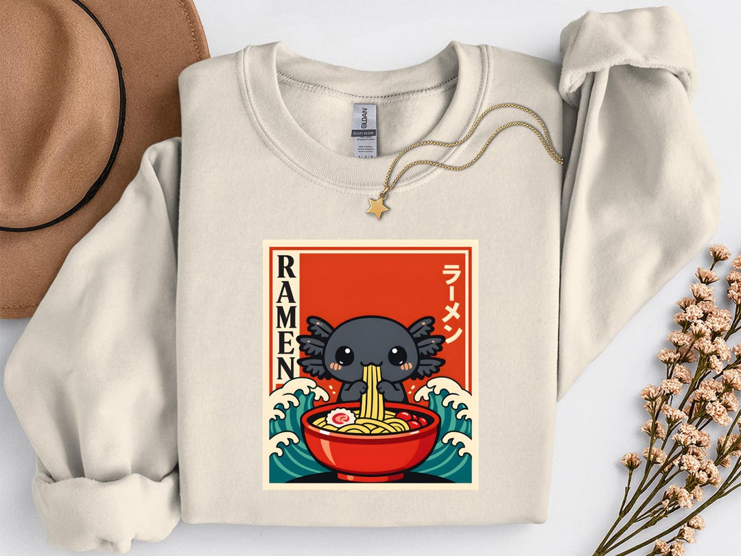 Japanese Anime Axolotls Ramen – Black Axolotl Eating Ramen PNG: Cute ...