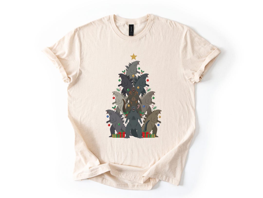 Godzilla Christmas Tree PNG: Monster Holiday Illustration Christmas Png ...