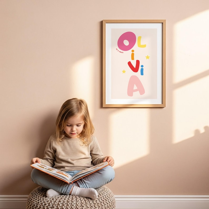 Personalized Kids Name Print | Playful Nursery Wall Art (digital ...