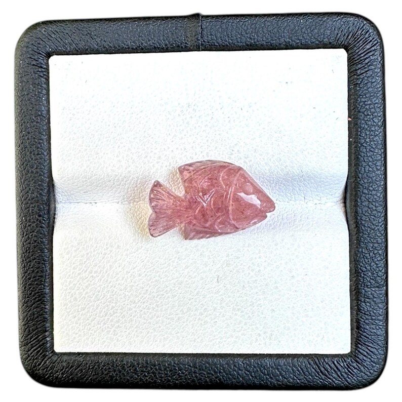 Hand Carved Tourmaline Fish Gemstones, Multi Color Fish Carvings ...