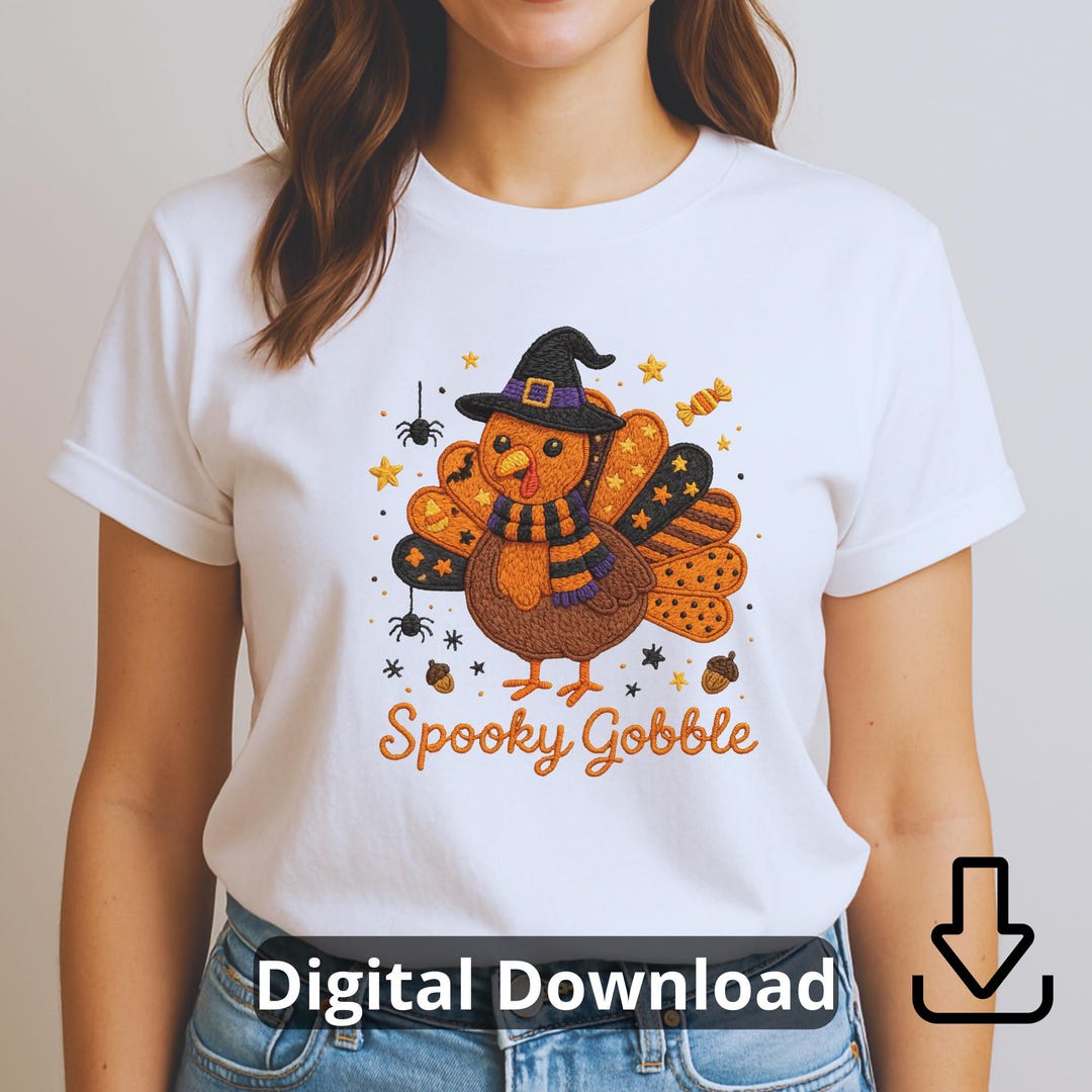 Spooky Fall Turkey PNG | Halloween Thanksgiving Clipart (digital ...