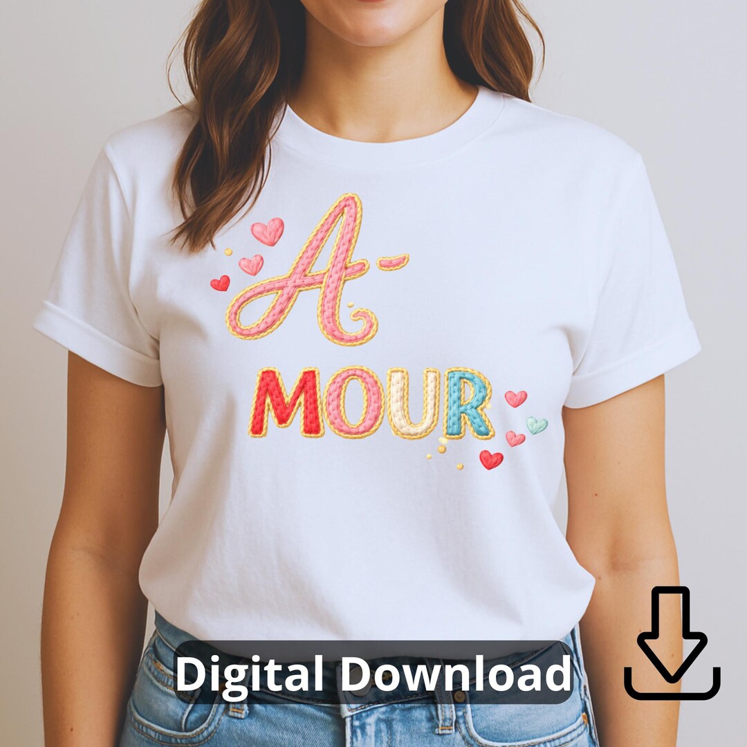 A-mour Valentine PNG: Crochet Love Typography (digital Download) - Etsy