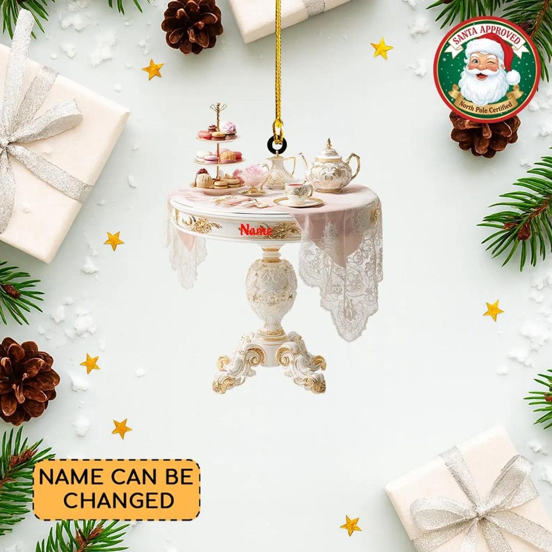2D FLAT Royal Tea Table Ornament , Luxury Baroque Afternoon Tea Scene ...
