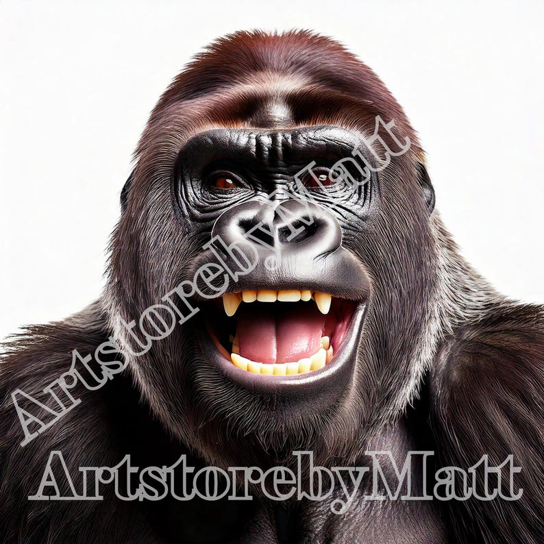Funny Laughing Monkeys - Digital Download - 4 Images as JPEG Files - 1: ...
