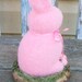 Flocked Pink Rabbit Decor With Roses Poppies and Mushroom - Etsy