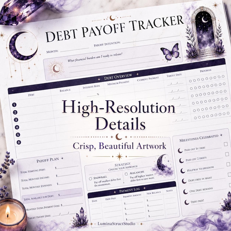 Shadow Work Debt Payoff Tracker, Mindful Money Journal (PDF Download ...