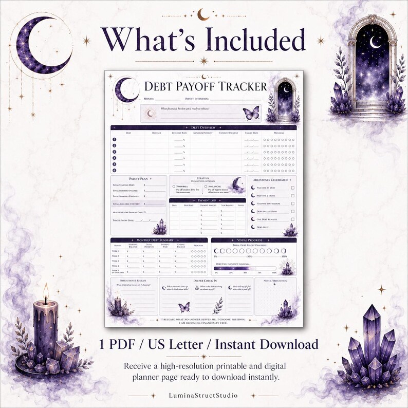 Shadow Work Debt Payoff Tracker, Mindful Money Journal (PDF Download ...