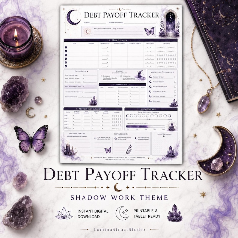 Shadow Work Debt Payoff Tracker, Mindful Money Journal (PDF Download ...