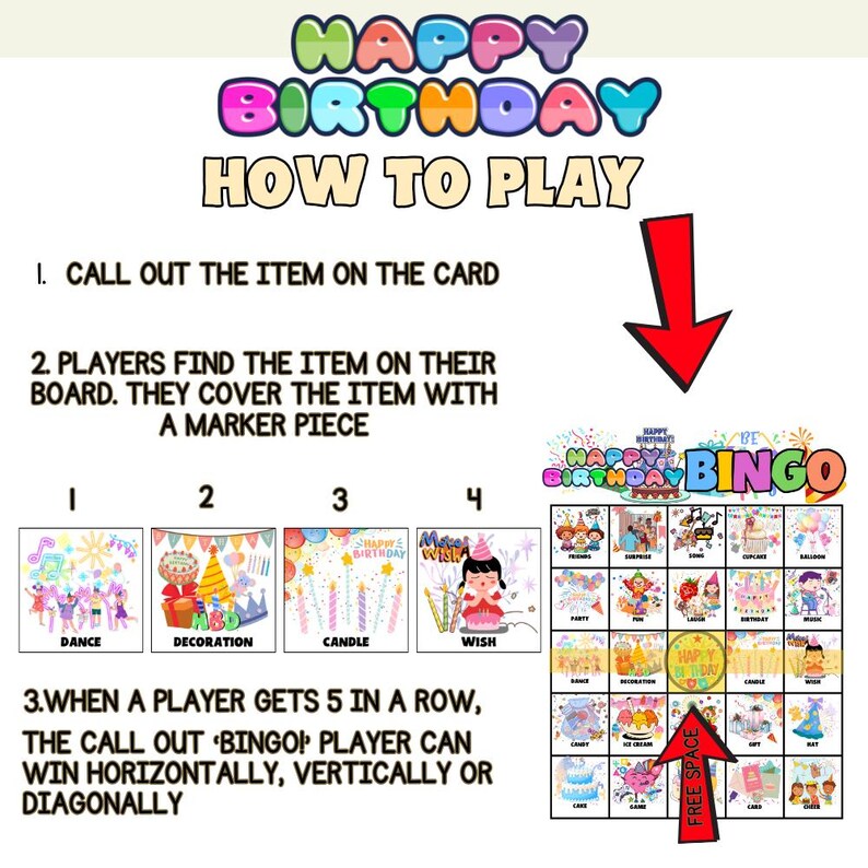 Happy Birthday Bingo Game for Kids | Classroom Birthday Party Activity ...