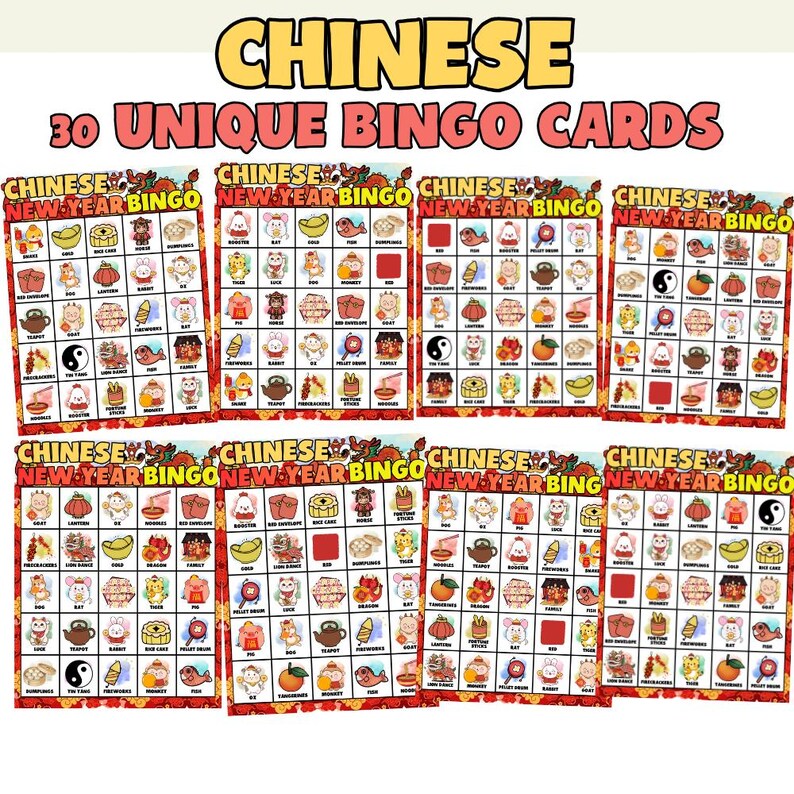 Lunar Chinese New Year 2026 Riddle Bingo Kids | Year of the Horse ...