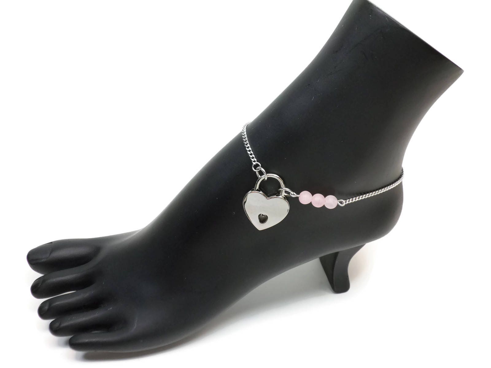 Locking Slave anklet - Pink BDSM Jewelry - Locking Anklet - Locking ...
