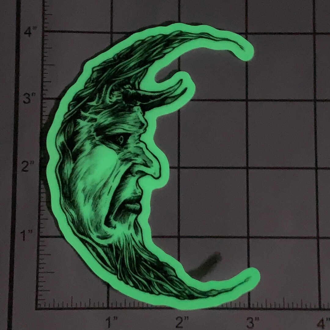 Devil Moon Glow in the Dark 4 Sticker - Etsy