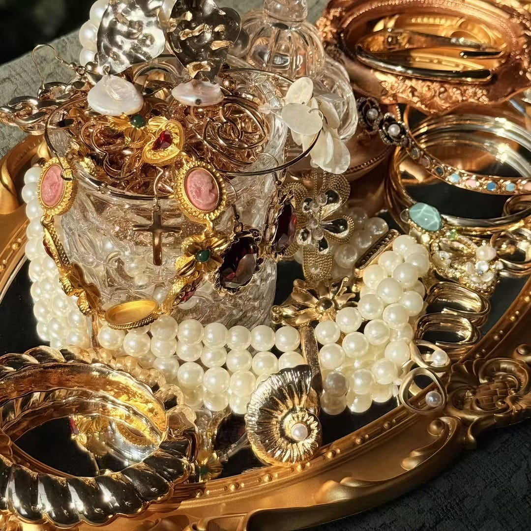 Elegant Gold Tone Mystery Jewelry Collection | Wearable Costume Pieces ...