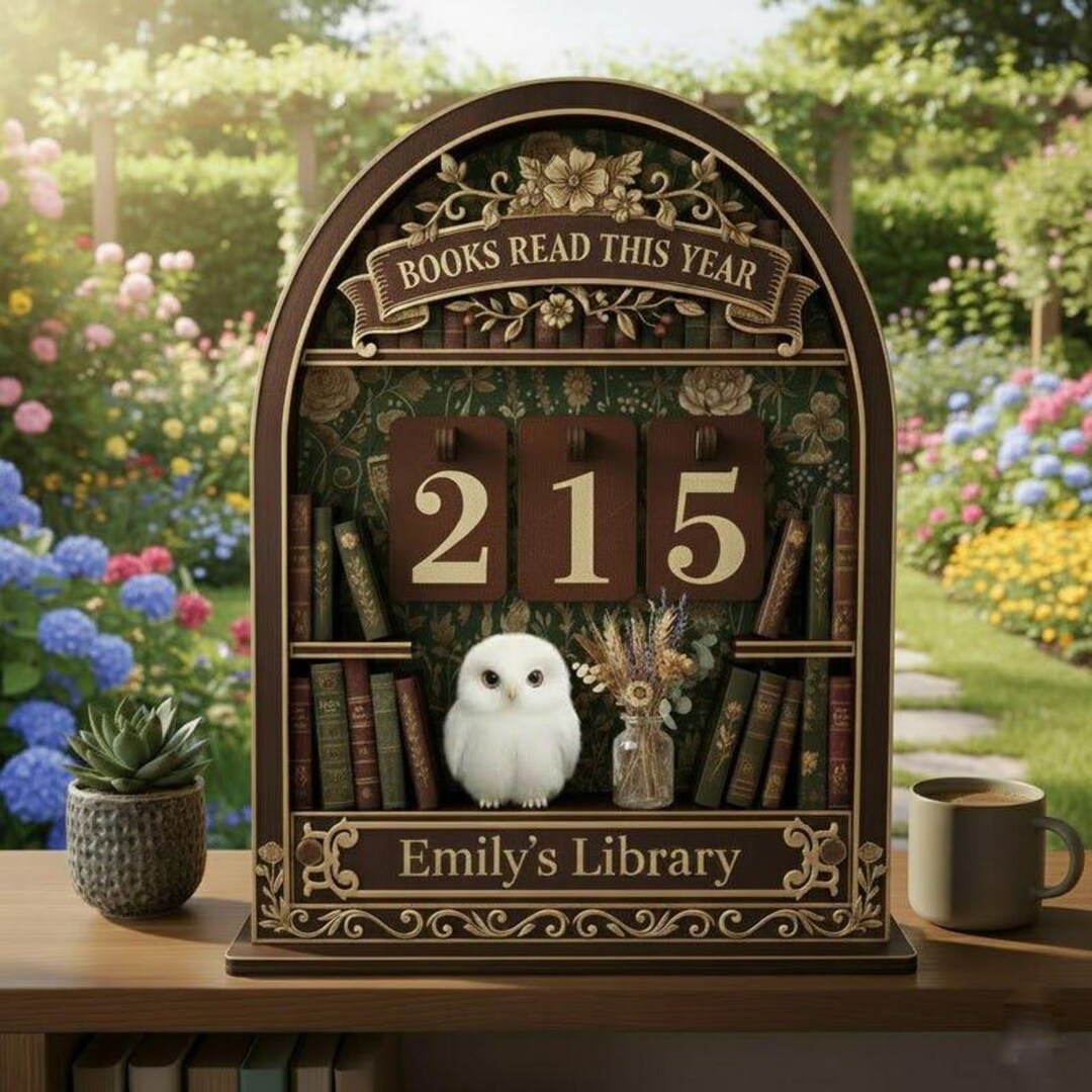 Personalized Books Read Tracker Custom Name Library Sign Unique Gift ...