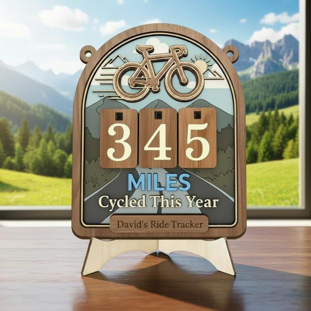 Personalized Bike Ride Tracker for Cyclists, Custom Cycling Miles ...