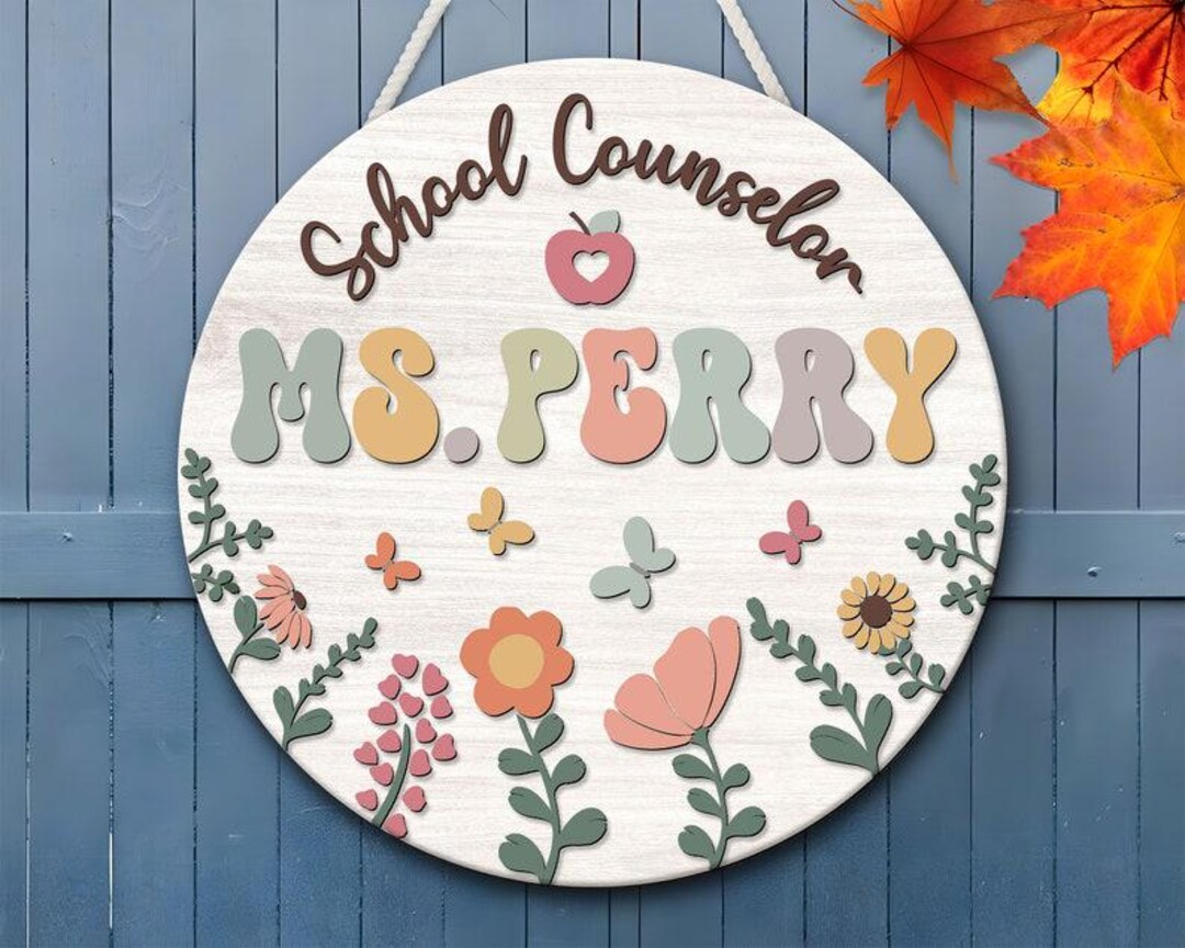 School Counselor Office Sign, Personalized School Psychologist Gift ...