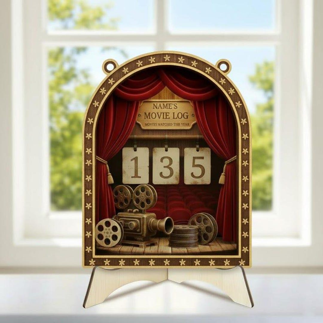 Personalized Movie Log Tracker - Vintage Cinema Design - Movies Watched ...