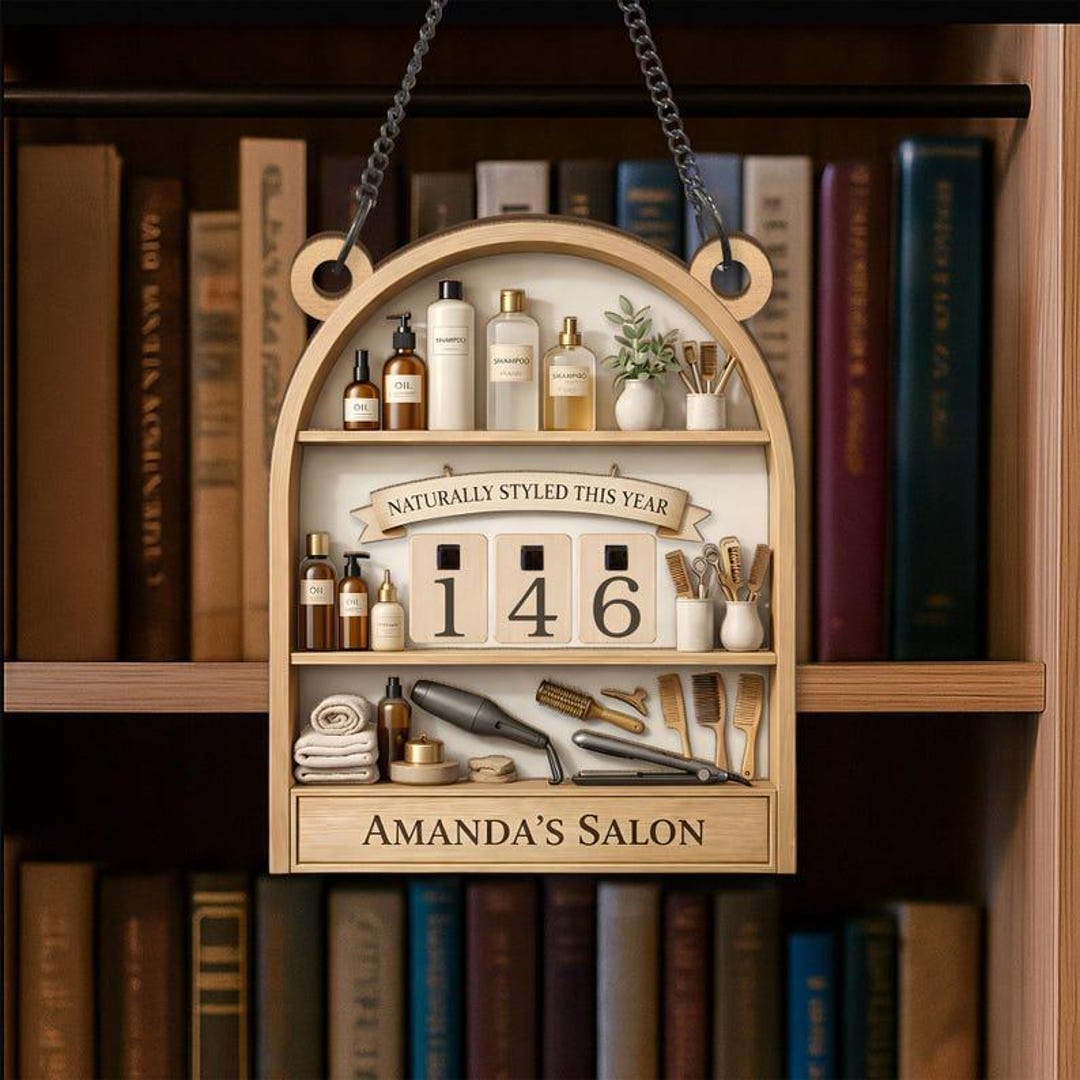 Custom Salon Goal Tracker Wood Sign Personalized Business Name ...