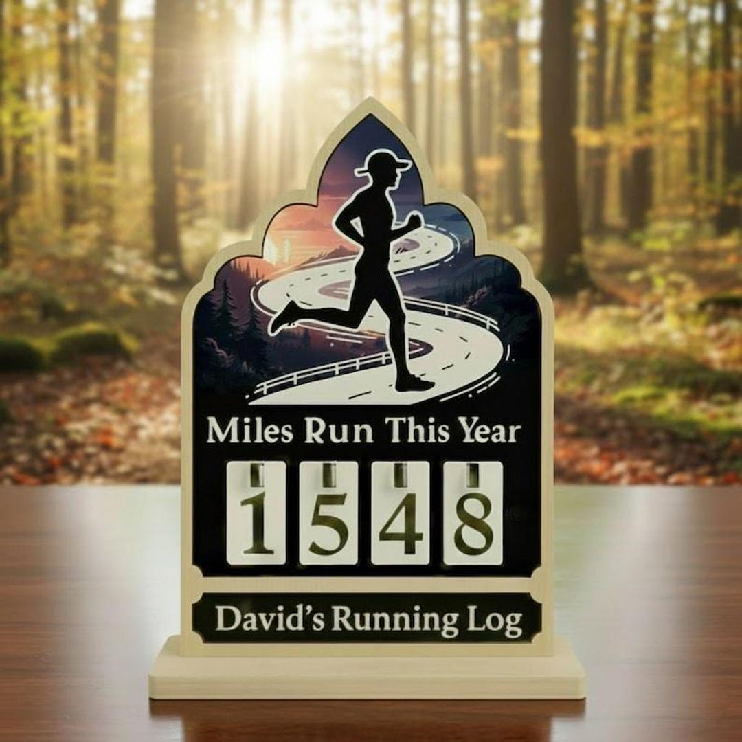 Personalized Miles Run Tracker - Running Goal Log - Fitness Motivation ...