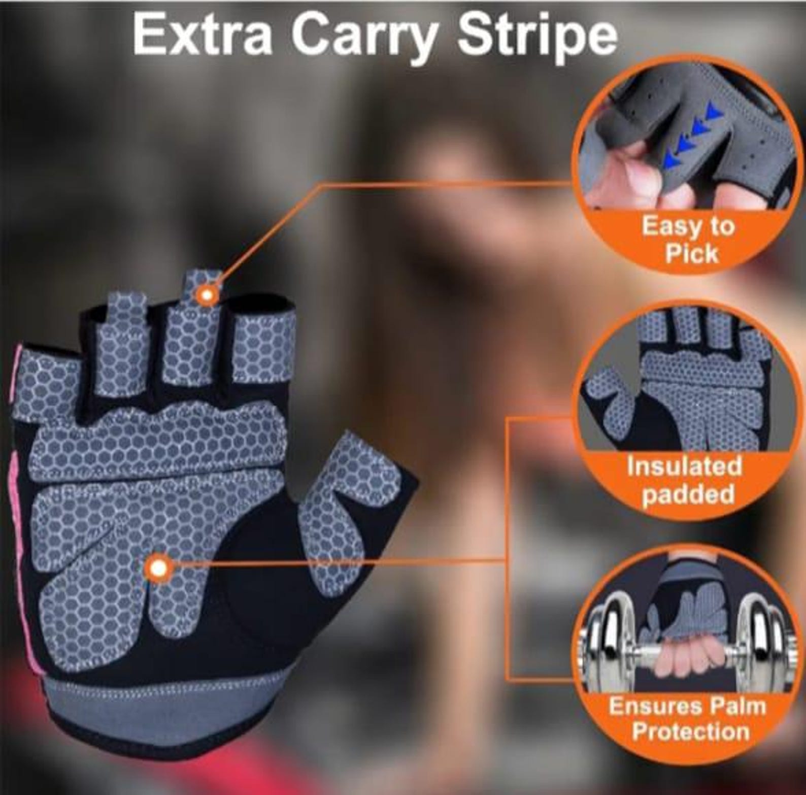 Black Fingerless Gym Gloves With Wrist Support – Breathable Sports ...