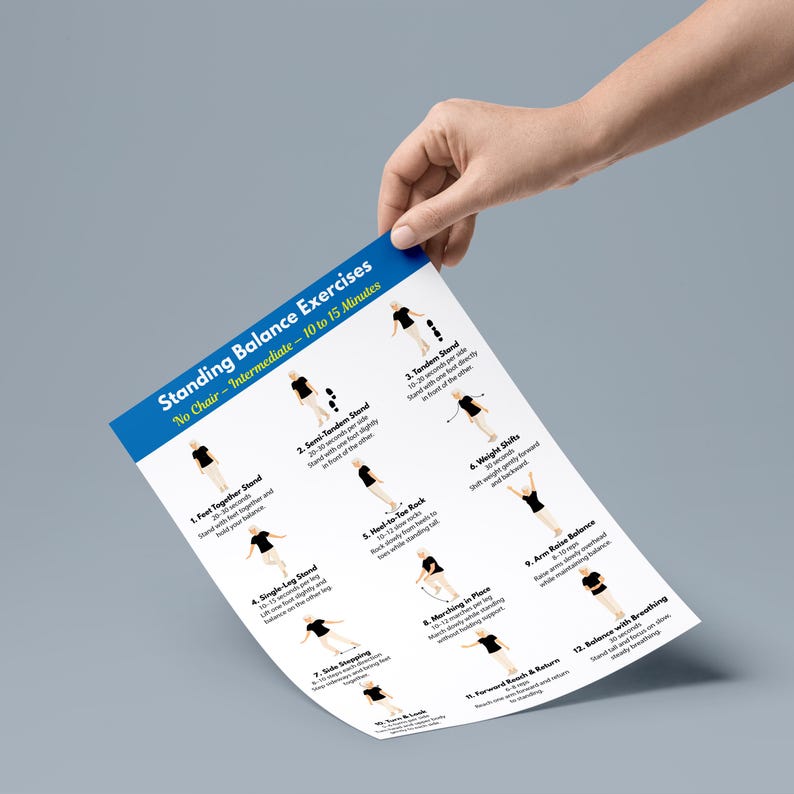 Standing Balance Exercises for Seniors, Stability & Fall Prevention ...