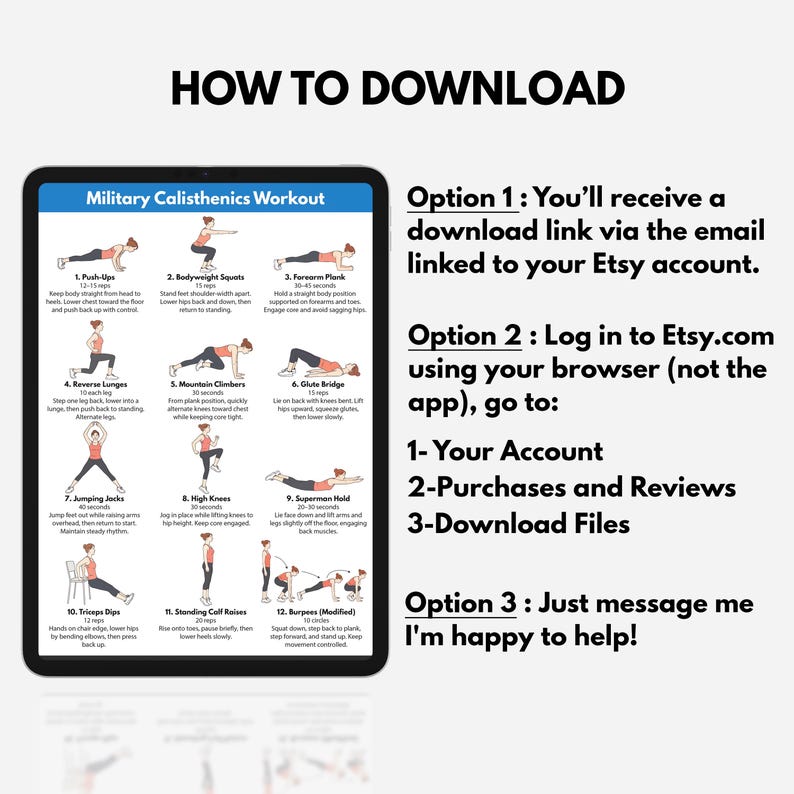 Military Calisthenics for Women, Full Body Bodyweight Training Chart ...
