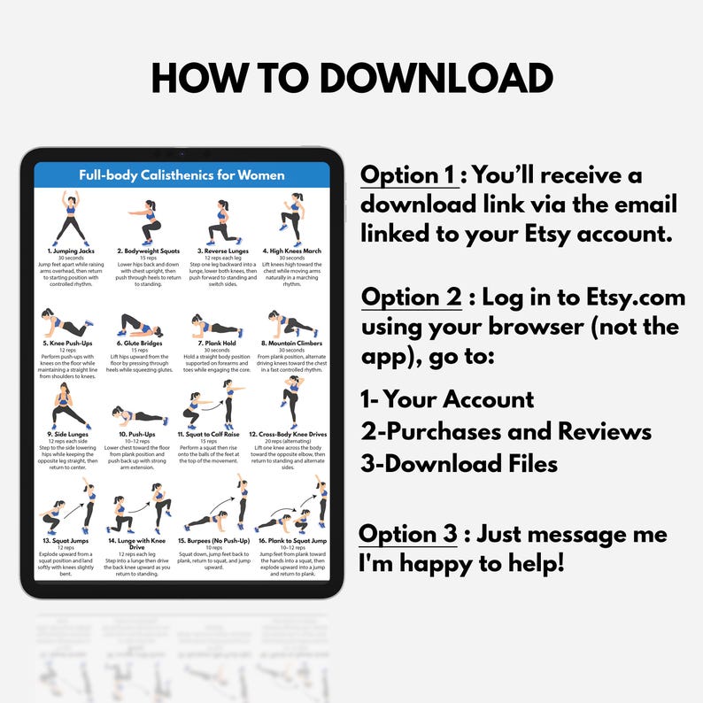 Full Body Calisthenics Workout Plan for Women, Bodyweight Fitness Chart ...
