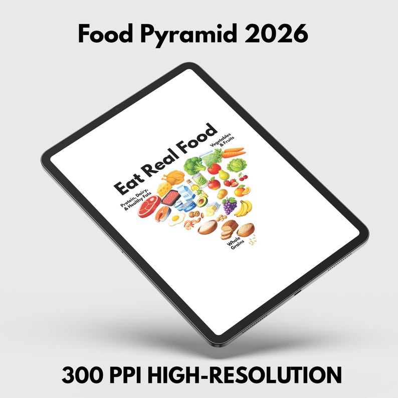 Food Pyramid 2026 Printable, Nutrition Guide Chart (SVG, PDF, PNG) - Etsy