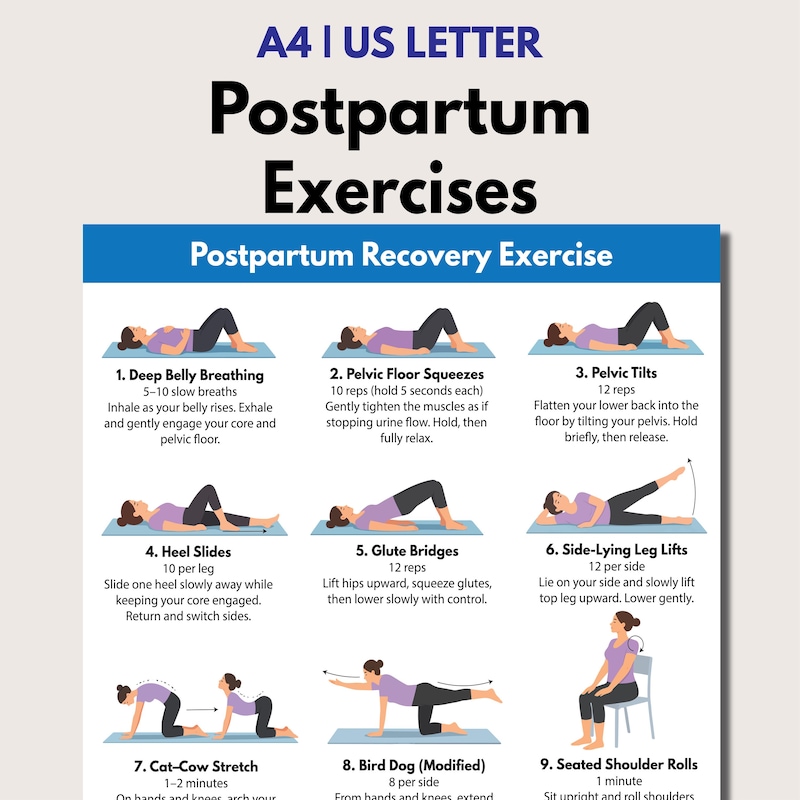 Postpartum Care Workout - Etsy UK