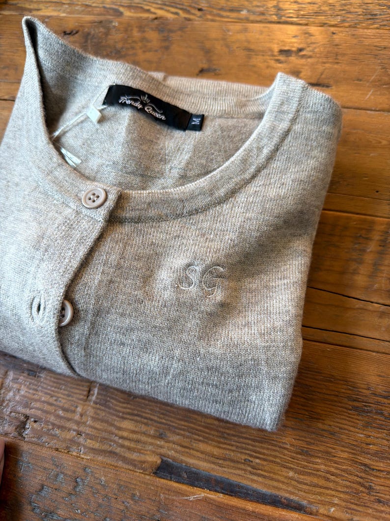 Custom Embroidered Monogram Cardigan - Etsy