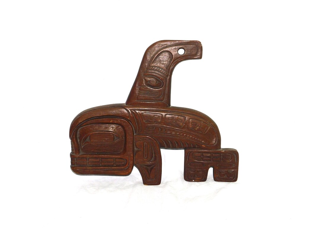 Haida Indian Formline Wood Carving Killer Whale With Man - Etsy