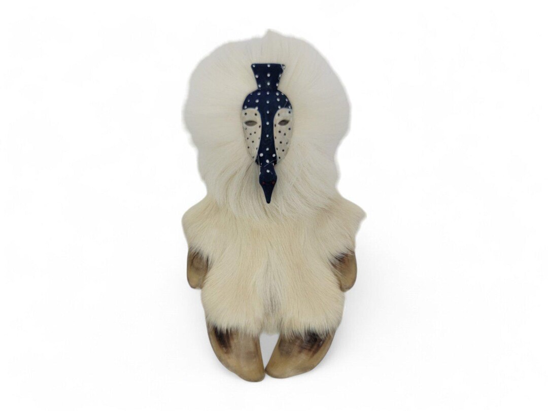 Alaska Shaman Loon Mask Reindeer Fur Hoof Doll Spirit Wall Hanging ...