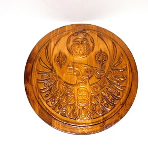 Alaska Tlingit Indian Thunderbird Moon Formline Carved Wood Wall ...